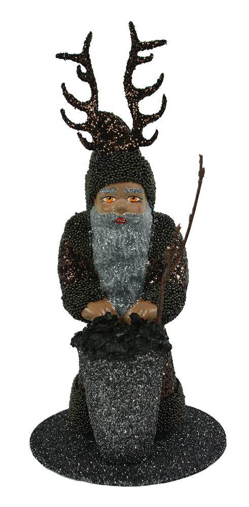 Krampus with Coal Basket Figurine by Ino Schaller Krampus with Coal Basket Figurine by Ino Schaller
