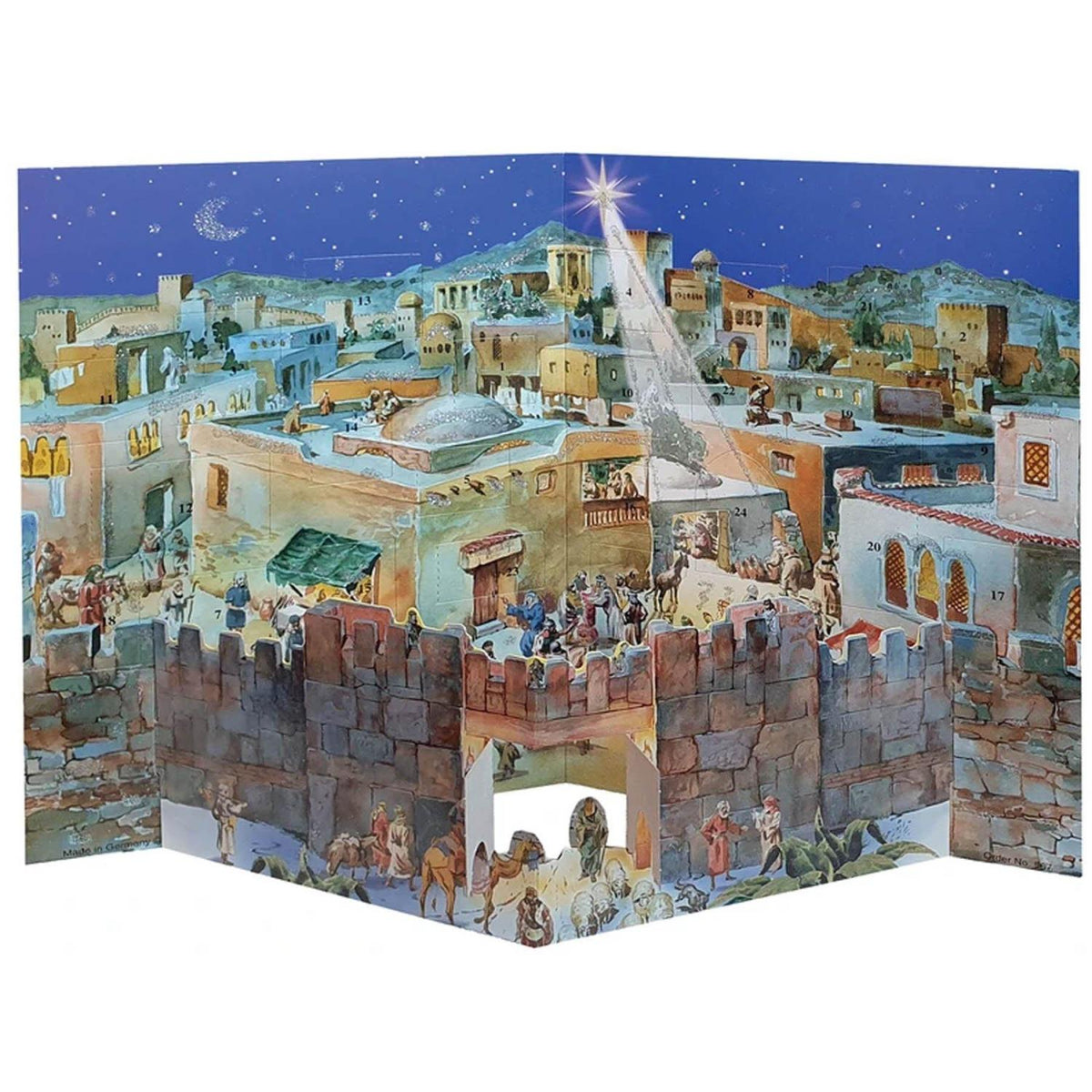 Large Town of Bethlehem Nativity Advent Calendar by Richard Sellmer Ve